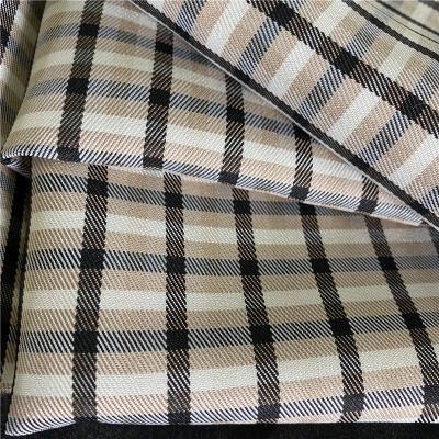 Cina Stile TWILL 190gm Poliestere Cation Check lana come tweed tessuto per abiti giacca abito in vendita