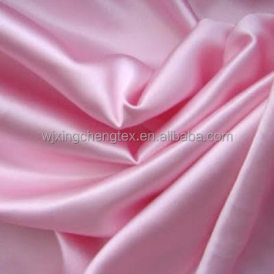 Cina Tessuto satinato di seta rosa stampato per sari in vendita