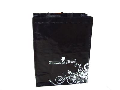 China Advertisement Recycled PP Woven Bag / Black Woven Shopping Bag for sale