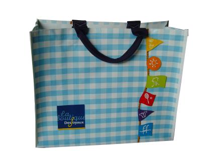 China OEM 140gsm Tote PP Woven Bag with Laminated Printing for Gift for sale