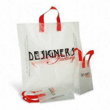 China Handle PE Polyethylene Bags for Shopping , Waterproof HDPE Boiling Bag for sale