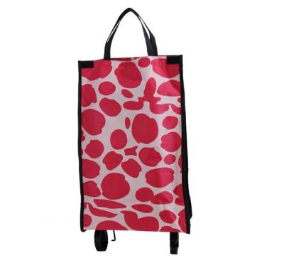 China Lamination Non Woven Shopping Trolley Bag , Red Trolley Shopping Cart for sale