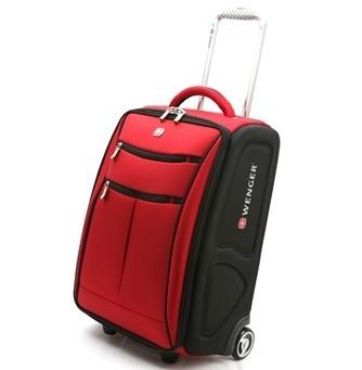 China Red 24 inch Shopping Trolley Bag for Travelling , 1200D Polyester for sale
