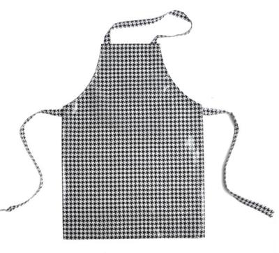 China Waterproof PP Non Woven Apron with Woven Labels Printing for Cooking for sale