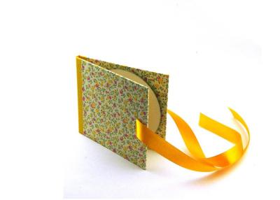 China luxury vintage style cardboard CD/DVD packaging boxes CD case with ribbon for sale