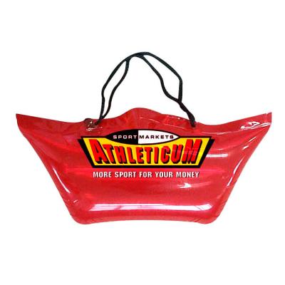 China Customized Red Clear PVC Bags With Handle For Women for sale