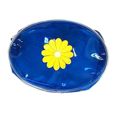 China Recyclable Blue Clear PVC Bags For Lady , Flocking Makeup Bag for sale