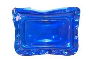 China Blue Clear PVC Bags With Zipper for sale