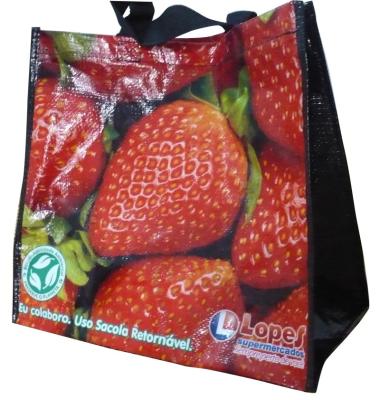 China 120g sacos de compras tecidos PP duráveis, saco de portador reusável Eco-amigável com fotos da baga à venda