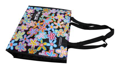 China Customized PRASE PP Woven Bags With Flower Pattern, Personalized Logo For Shopping for sale