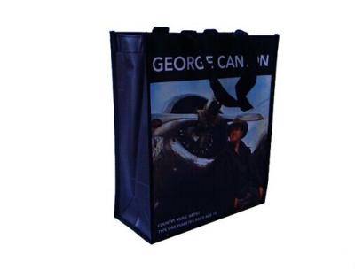 China Customized logo Black PET Non Woven Bag Lightweight , nonwoven shopping bag for sale