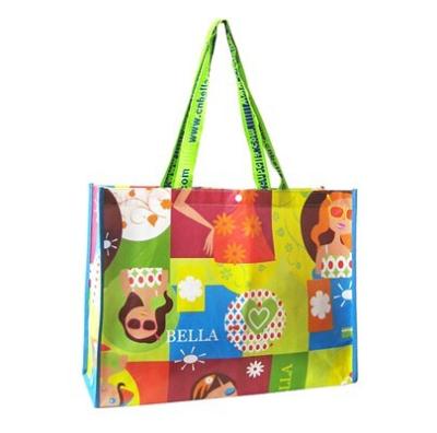 China Colorful Recycled Non Woven Bag / Canvas Shopping Bag With silk screen Printing for sale