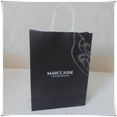 Cina Maniglie nera/bianca 30 x 15 x 38cm del sacchetto della spesa della carta kraft Da 100 grammi in vendita