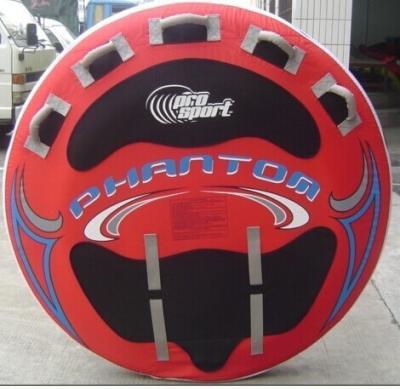 China More handles four people water inflatable ski tubes with cloth cover for ocean surfing for sale