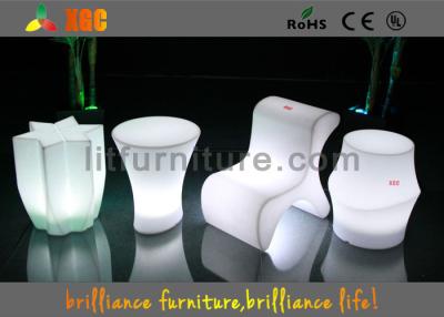 China Polyethylene Bar Furniture LED lighting bar stools With Wireless Remote Control for sale