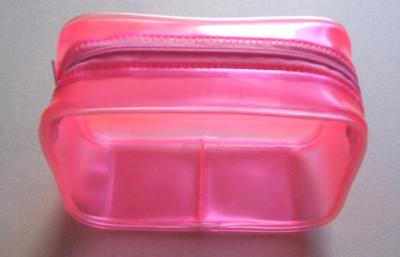 China fashion zip pp red Biodegradable Plastic Bags for lady Cosmetic / gift for sale