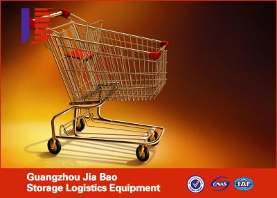 China European Style Retail Supermarket Shopping Carts , Zinc Metal Trolleys for sale