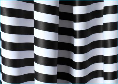 China Black And White Stripe Fabric / Semi Gross Polyester Lycra Printed Spandex Fabric  1.5m*180gsm for sale
