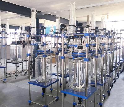 Cina Tipo di vetro rivestito reattore di vetro del laboratorio doppio in vendita