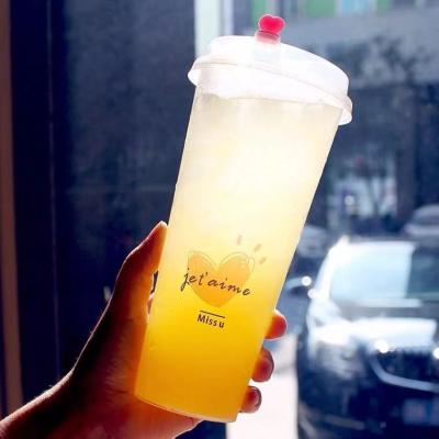 China 500ml Round Clear Plastic PP Cup Containers With Lids Eco Friendly Drinking Cups for sale