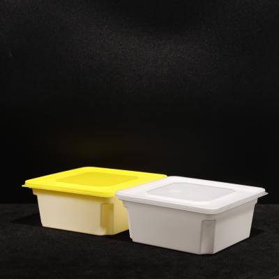 Cina Contenitore alimentare trasparente, rettangolare e impilabile, con coperchio a scatto (720 ml) per alimenti in vendita