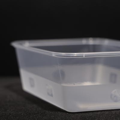 China 650ML PP Lunch Box With Lid Customized Printing Durable and Reusable for Vegetable for sale