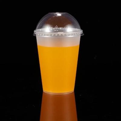Cina Coppe di plastica circolare libere da BPA con coperchi personalizzabili per il caffè e il tè di Boba in vendita
