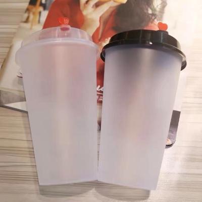 중국 BPA 무료 둥근 PP 컵 파티에서 뜨거운 냉동 음료에 평면 / 돔 뚜?? 판매용