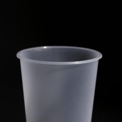 China Customized Printing 500ML Plastic PP Juice Cup With Lid For Coffee for sale