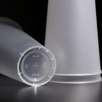 중국 사용자 지정 로고 냉동 주스를위한 뚜?? 이있는 일회용 PP 둥근 플라스틱 컵 판매용