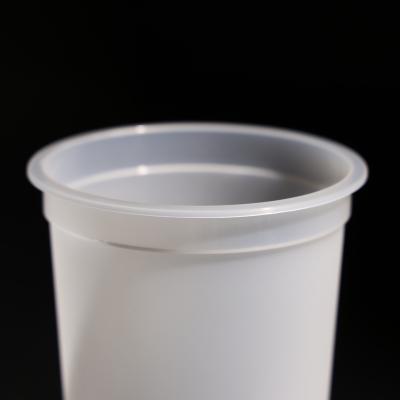 China Customized Logo Printed  U Shape Disposable Plastic PP Drinking Cups With Flat/Dome Lid for sale