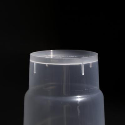 Cina 14oz Tazze di succo di plastica trasparente in PP senza BPA Rotonde con coperchio piatto / cupola in vendita