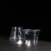 China 5.5oz Stackable Clear PET Cup for Cold Beverages - 6g Lightweight with Custom Printing Options for sale