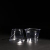 China Custom Logo PET Plastic Cups with Lids & Straws - 5.5oz Capacity, 50-Pack, Stackable Design for sale