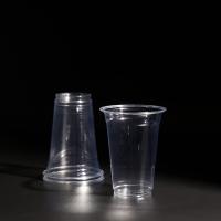China Customized 10oz Eco Friendly Plastic PET Cups with Logo BPA Free Stackable for sale