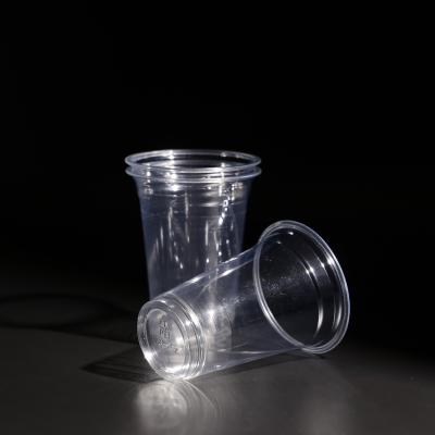 중국 사용자 지정 로고 10oz 냉동 음료에 투명 플라스틱 일회용 PET 컵 판매용