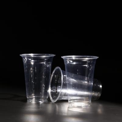 중국 사용자 지정 로고 냉수용 돔/평면 뚜?? 을 가진 일회용 PET 컵 판매용