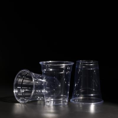 중국 ODM/OEM BPA 무료 재사용 가능한 일회용 플라스틱 PET 여행컵 12oz 판매용