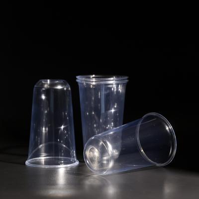 中国 600ml 積み重ねられるPETプラスチック泡茶杯 冷たい飲み物のためにBPAフリー 販売のため