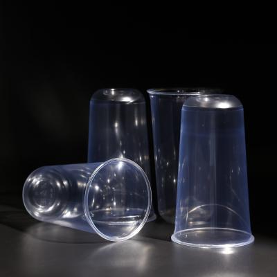 China BPA-vrije plastic bekers voor levensmiddelen met PET-materiaal met deksel Te koop