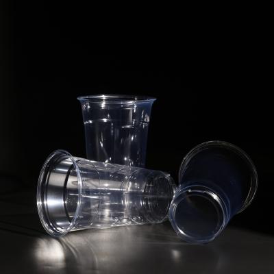 China 50 Contar Copo de PET de plástico empilhável para levar com impressão personalizada para suco à venda