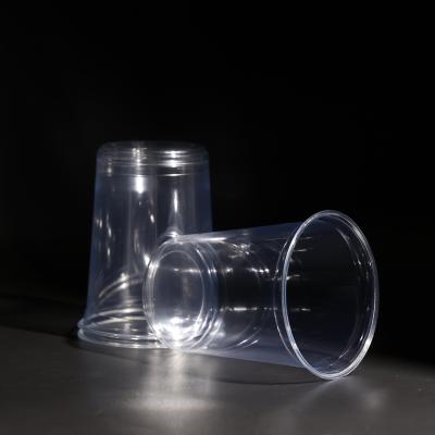 중국 사용자 지정 로고 32OZ 맑은 플라스틱 PET 컵 차가운 음료용 PET 플라스틱 컵 보바 차 판매용