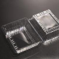 China Rectangular PET Plastic Food Tray 168x137x35mm Custom Color Printing Disposable for sale