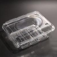 China Disposable PET Plastic Food Container 225x175x85mm Rectangular Fresh Fruit Box for sale