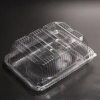 China Disposable PET Plastic Food Container 225x175x85mm Rectangular Fresh Fruit Box for sale