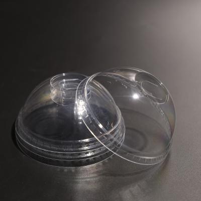 China 90mm Clear Plastic PP Round Cup Lid For Recyclable Packaging for sale