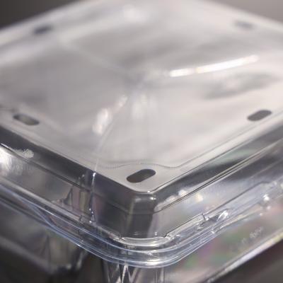 China Leak Proof Square Clear PET Food Containers for Freezing for sale