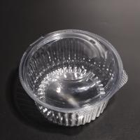 China PET Disposable Food Container 32g Clear Round Plastic Takeaway Box for Food Storage and Delivery for sale