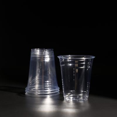 중국 14oz 일회용 PET 컵, 시원한 음료용, 버블티 컵, 커피숍 포장 판매용
