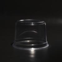 China Disposable Plastic Cups 500pcs 14g Cold Drink Tumblers with Dome Flat Lid Custom Logo for sale